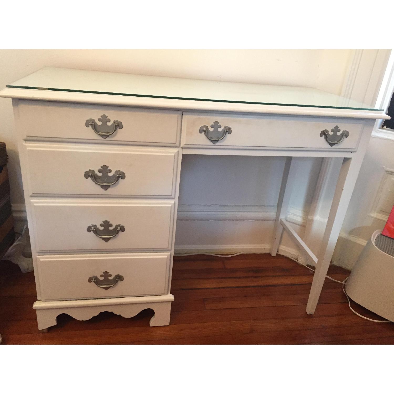 Antique White Desk - AptDeco