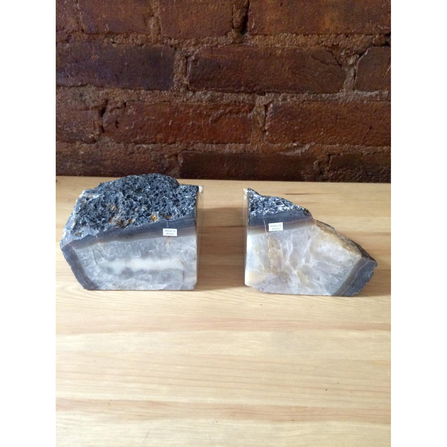 Pottery Barn Geode Bookends - Pair - AptDeco