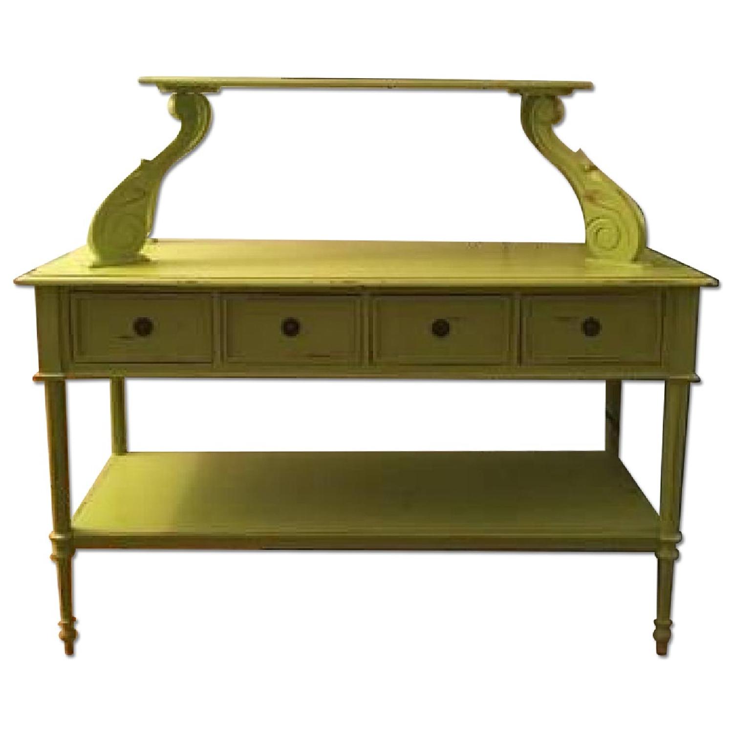 Tiered Console Table w/ Storage - AptDeco