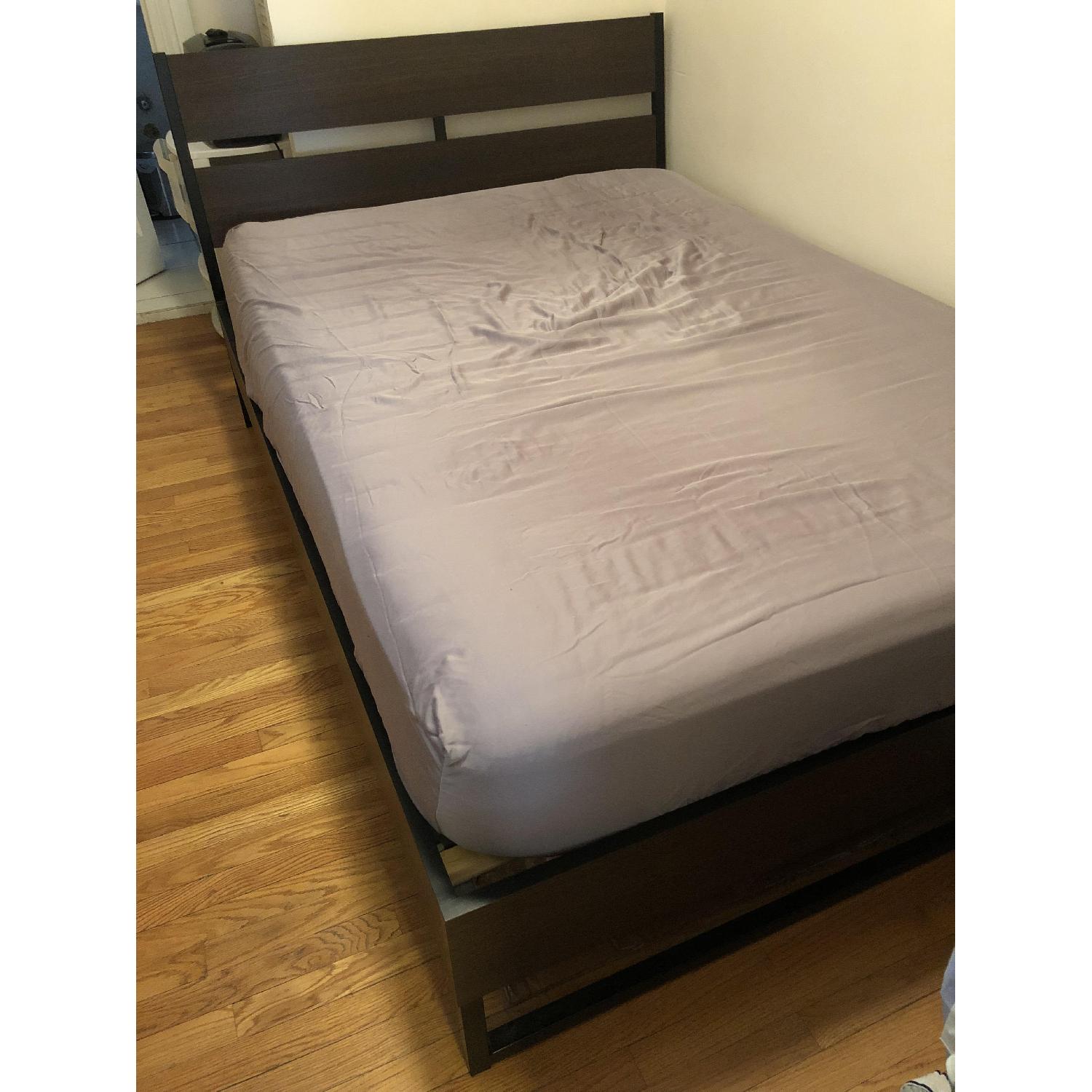 Ikea Trysil Full Size Bed Frame w/ Luroy Slatted Bed Base - AptDeco