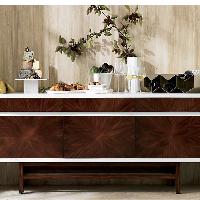 CB2 Ray Marquetry Credenza AptDeco