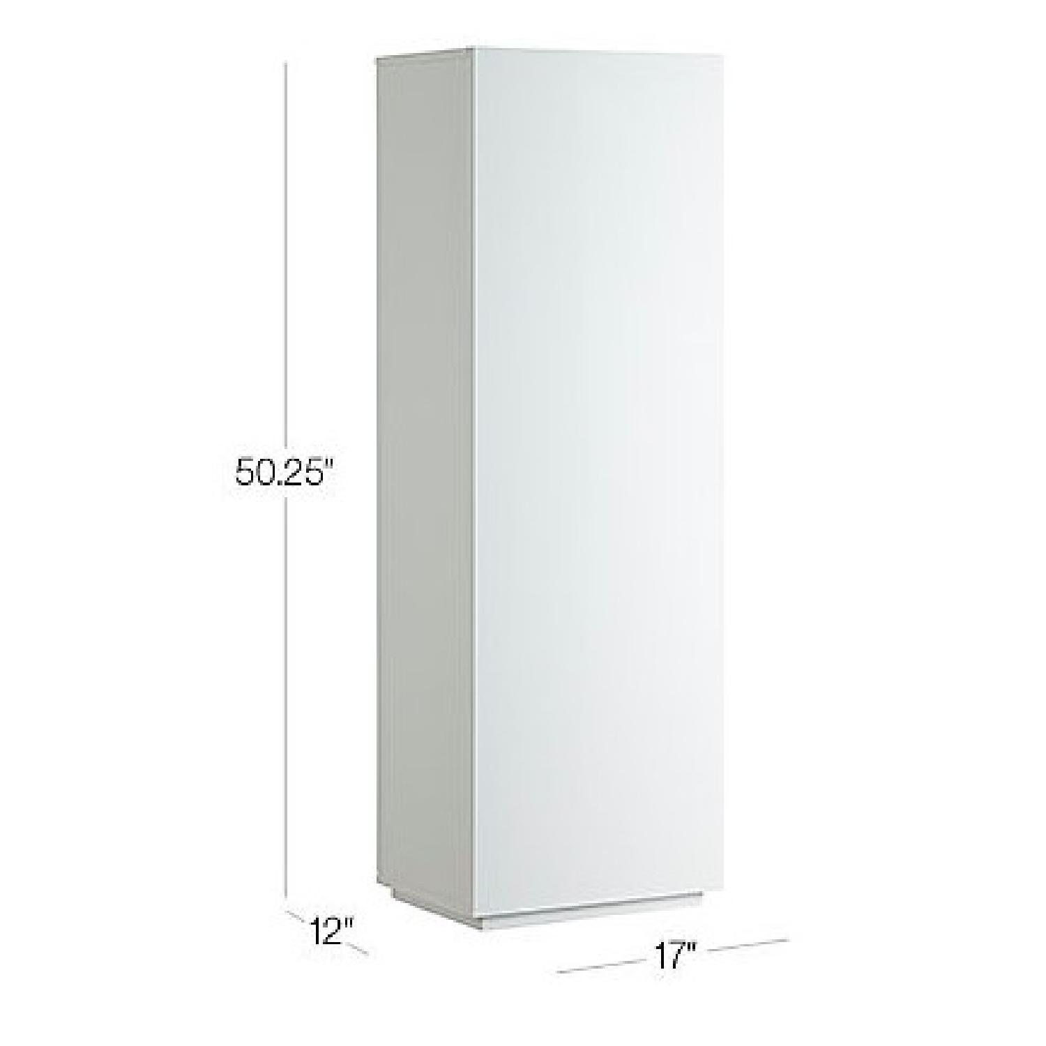 CB2 White High Gloss Lacquer Cabinet - AptDeco