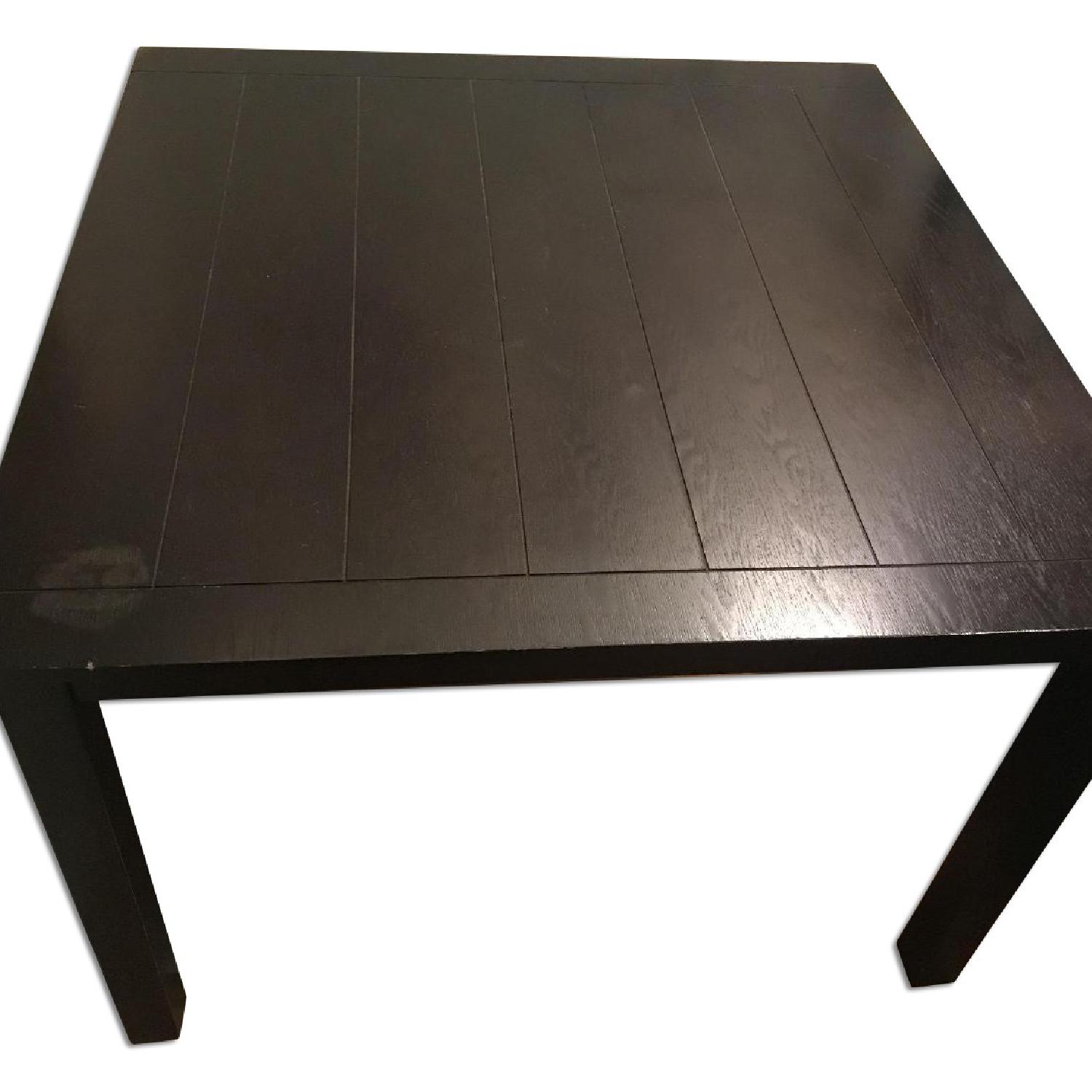 Dark Brown Wood Dining Table - AptDeco