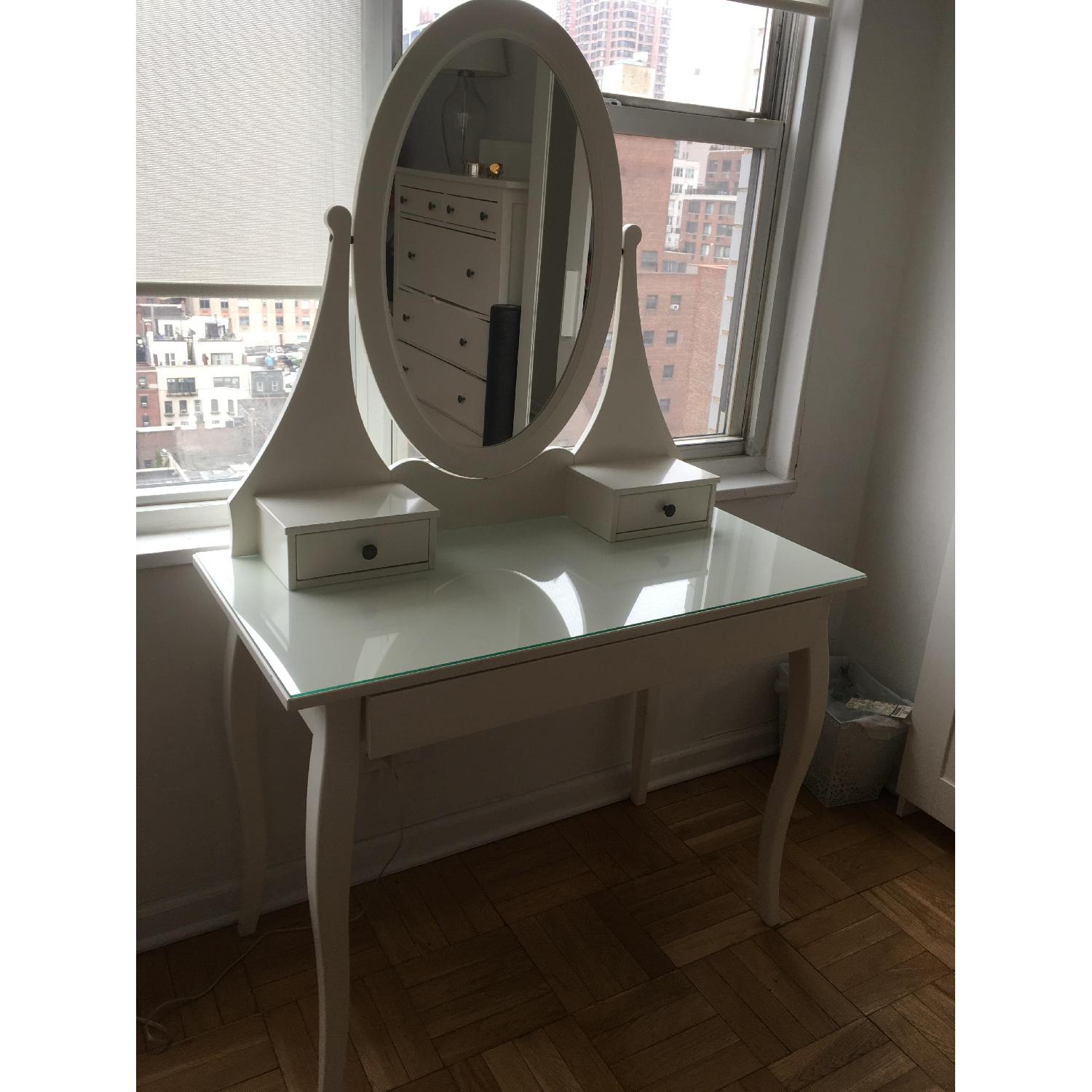 Ikea Hemnes Dressing Table w/ Mirror - AptDeco
