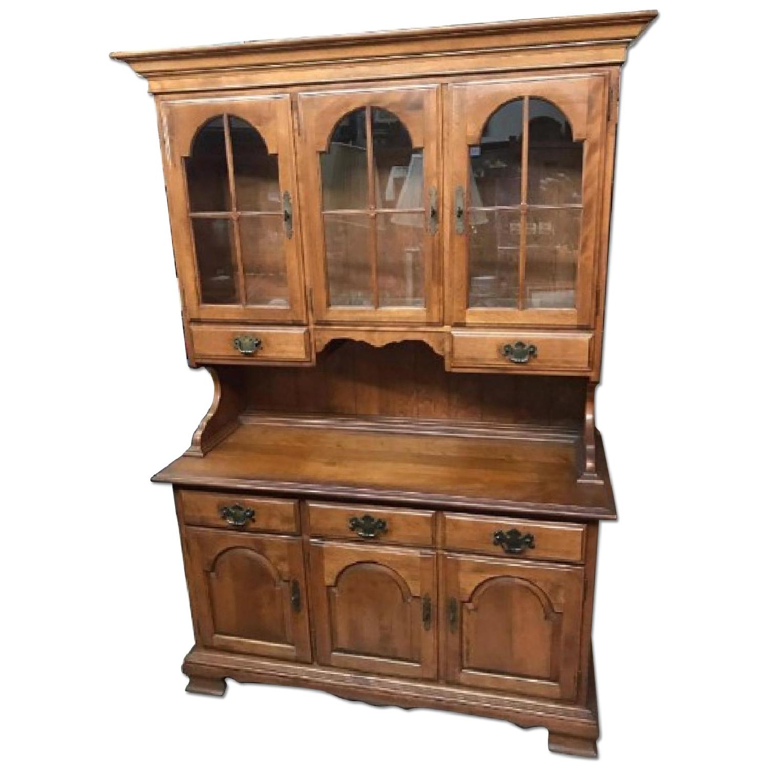 Ethan Allen Hutch China Cabinet AptDeco