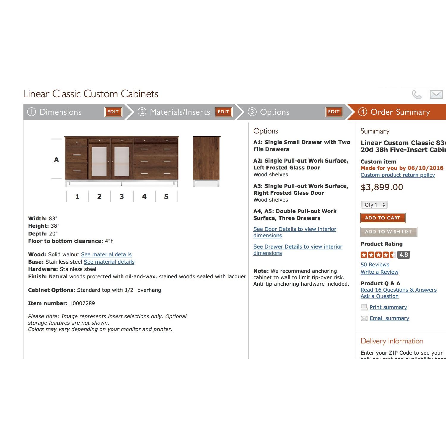 Room & Board Custom Linear Cabinet - AptDeco