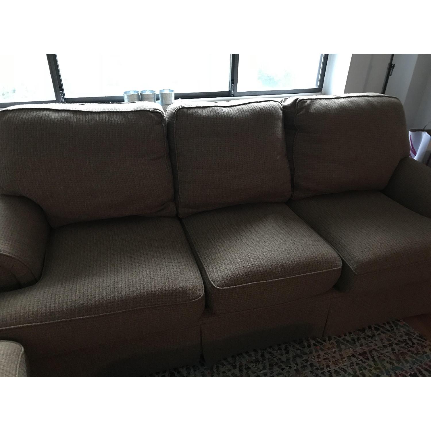 Clayton Marcus 3 Seat Slipcovered Sofa - AptDeco