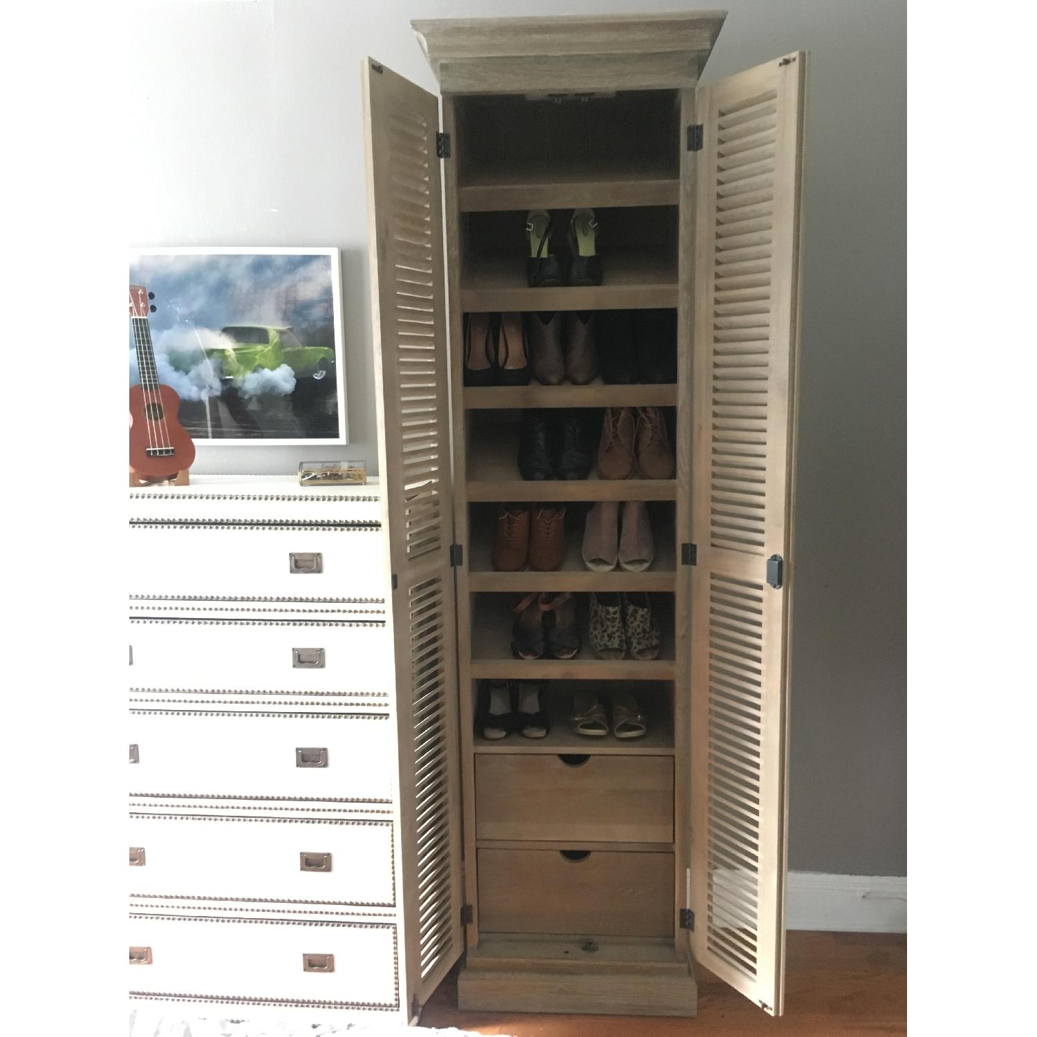 Restoration Hardware Shutter Shoe Armoire - AptDeco