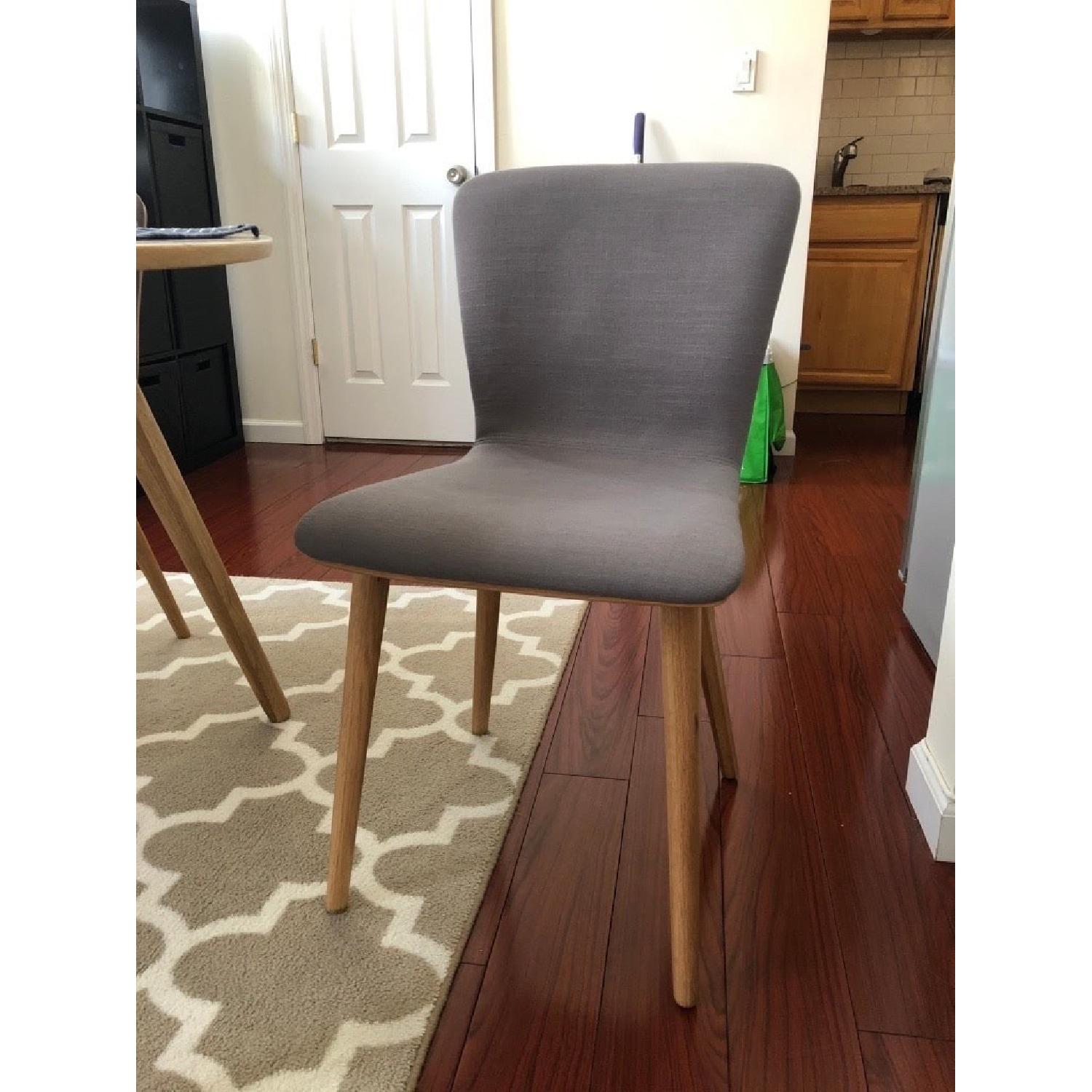 Article Seno Oak Round Dining Table w/ 2 Chairs - AptDeco