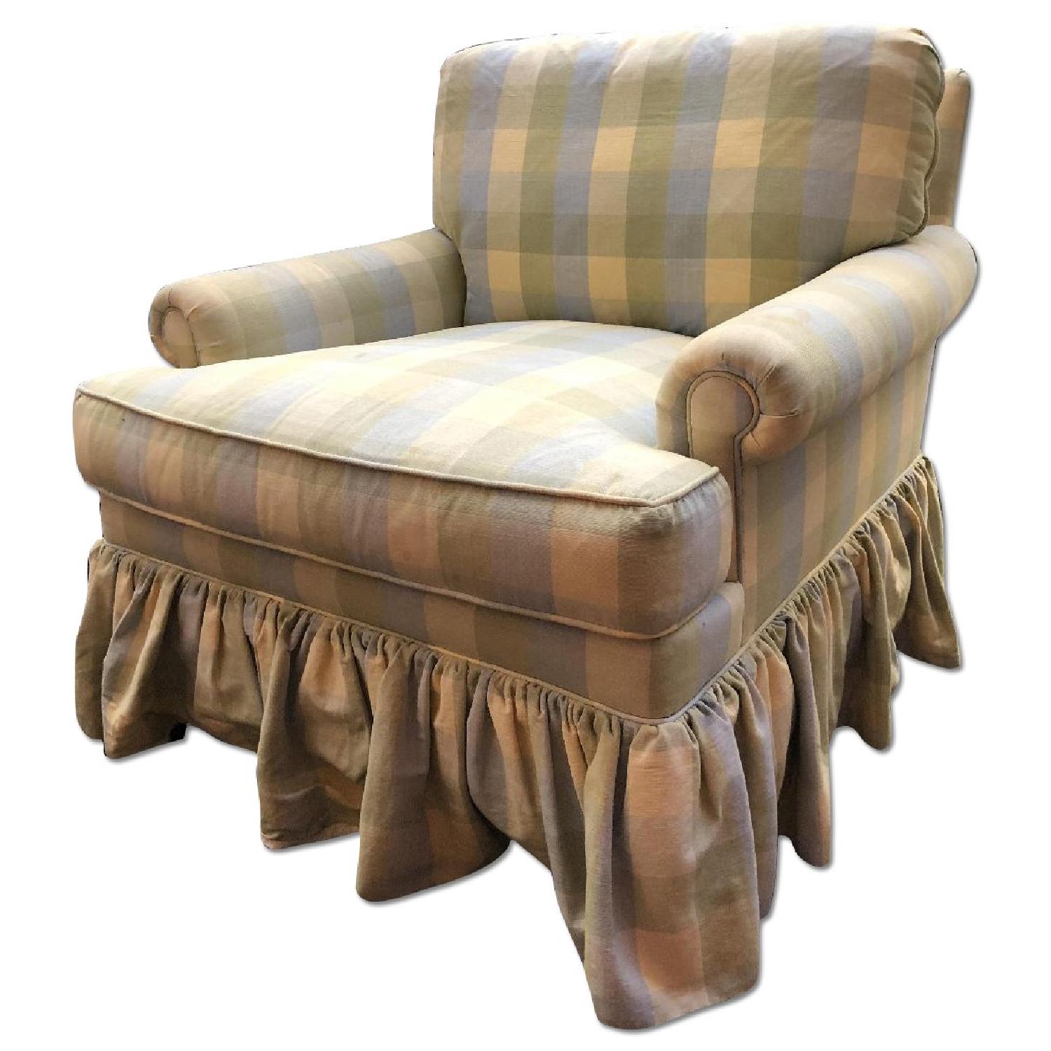 Custom Plaid Arm Chair - AptDeco