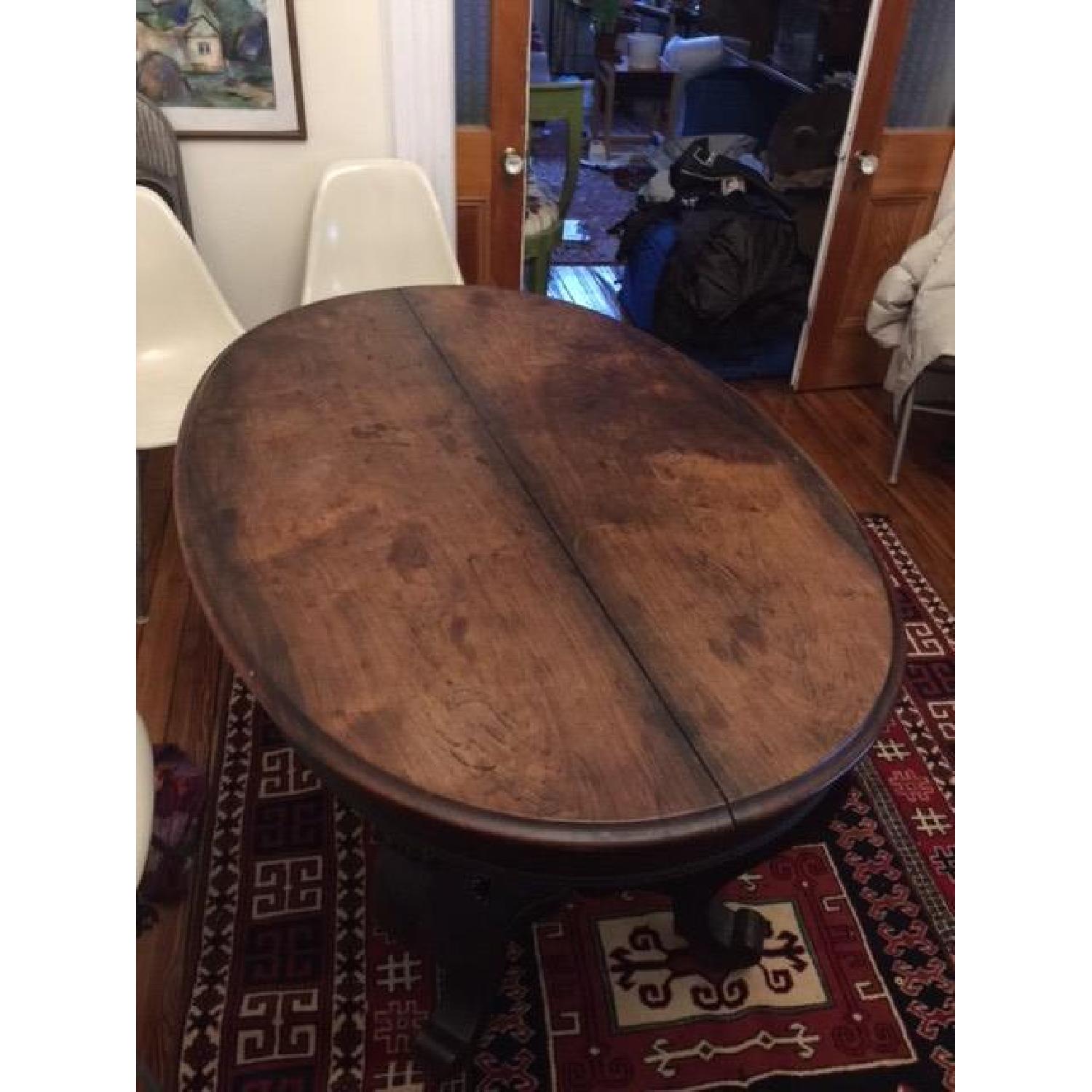 Walnut Expandable Dining Table - AptDeco