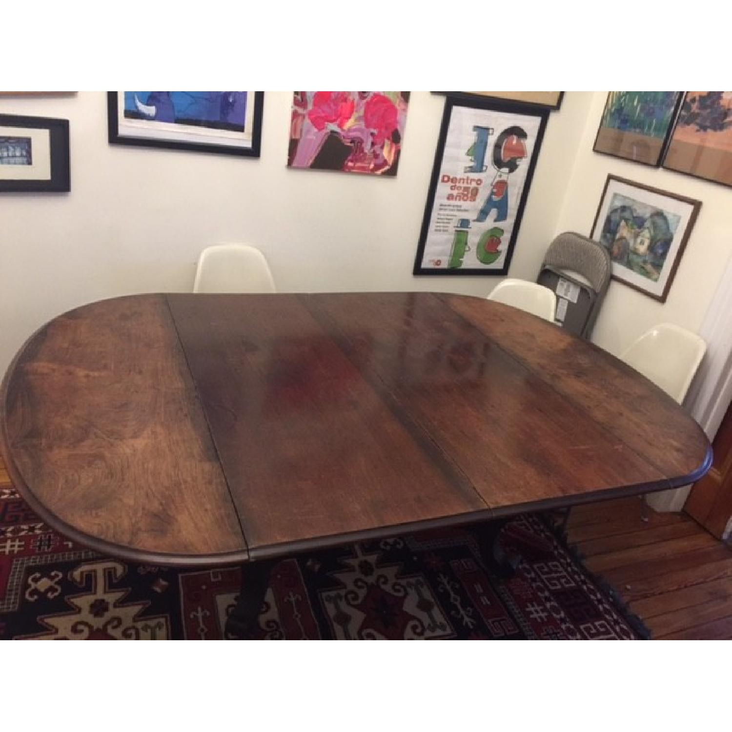 Walnut Expandable Dining Table - AptDeco
