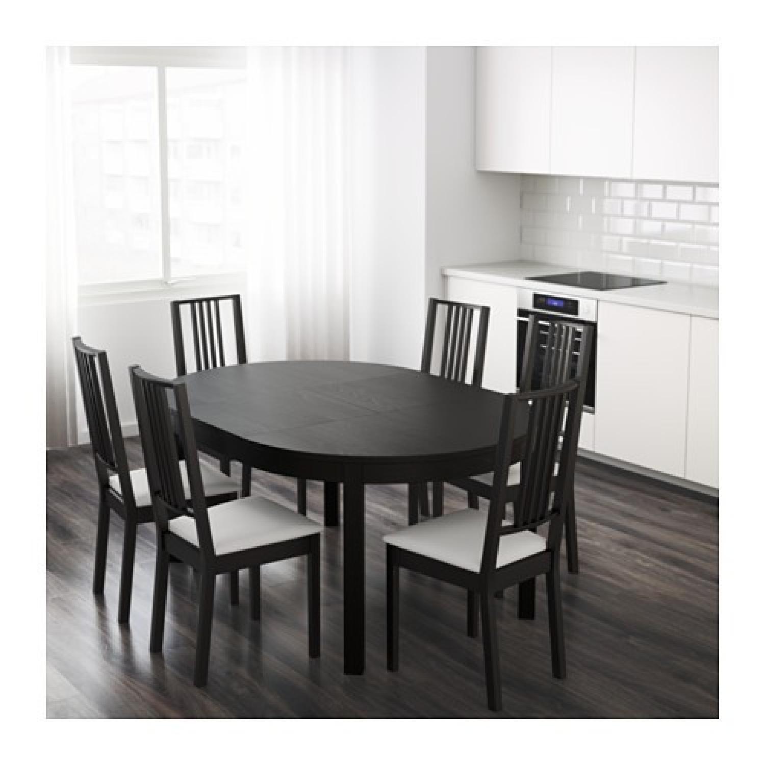 Ikea Extendable Dining Table w/ 6 Chairs - AptDeco