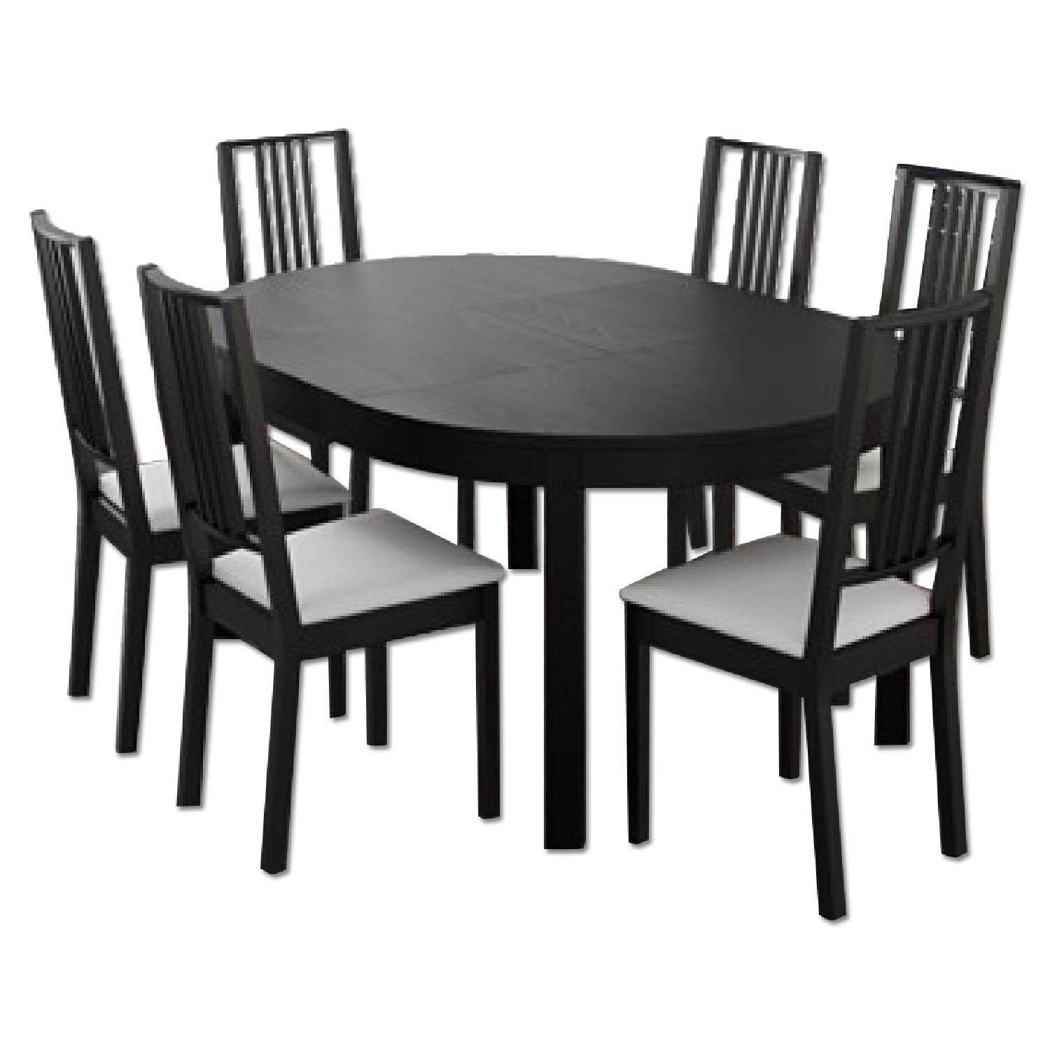 Ikea Extendable Dining Table w/ 6 Chairs - AptDeco