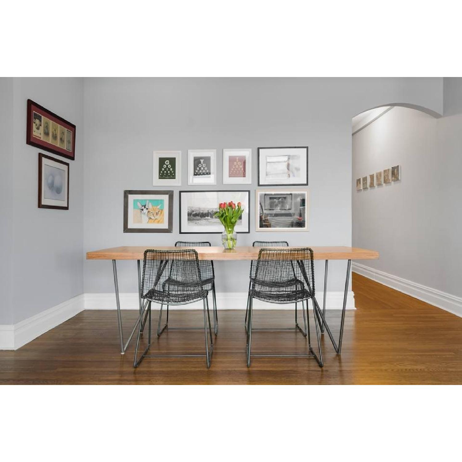 CB2 Dylan Dining Table w/ 4 CB2 Reed Chairs - AptDeco