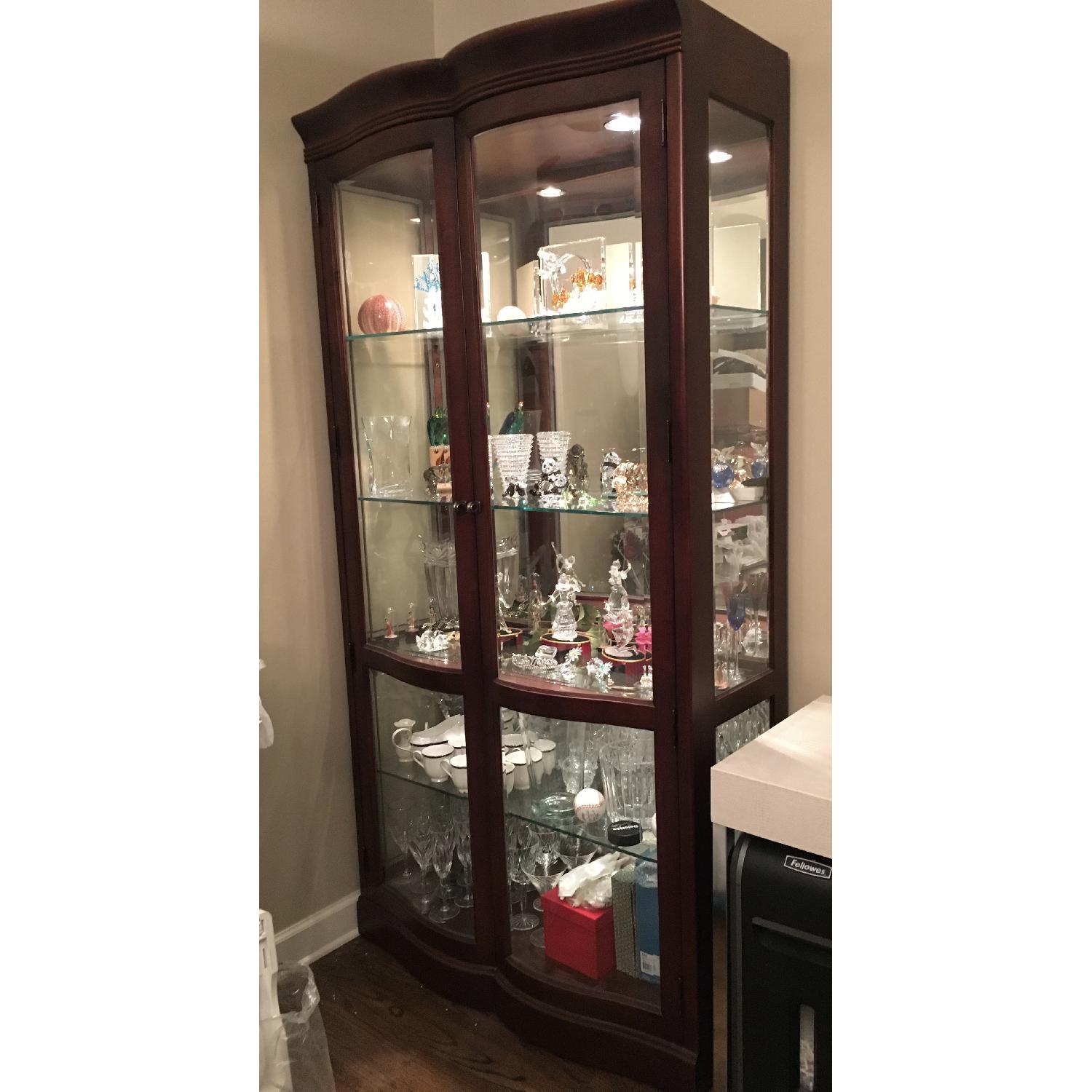 Bernhardt Paris Collection Curio Cabinet in Cherry Wood - AptDeco