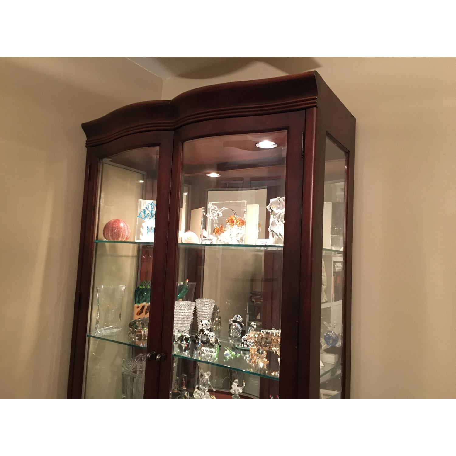 Bernhardt Paris Collection Curio Cabinet in Cherry Wood - AptDeco