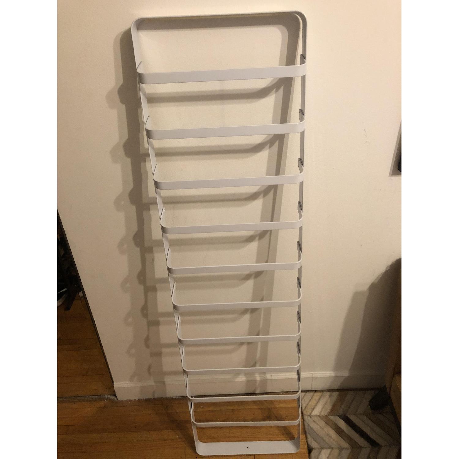CB2 White Metal Leaning Rack - AptDeco
