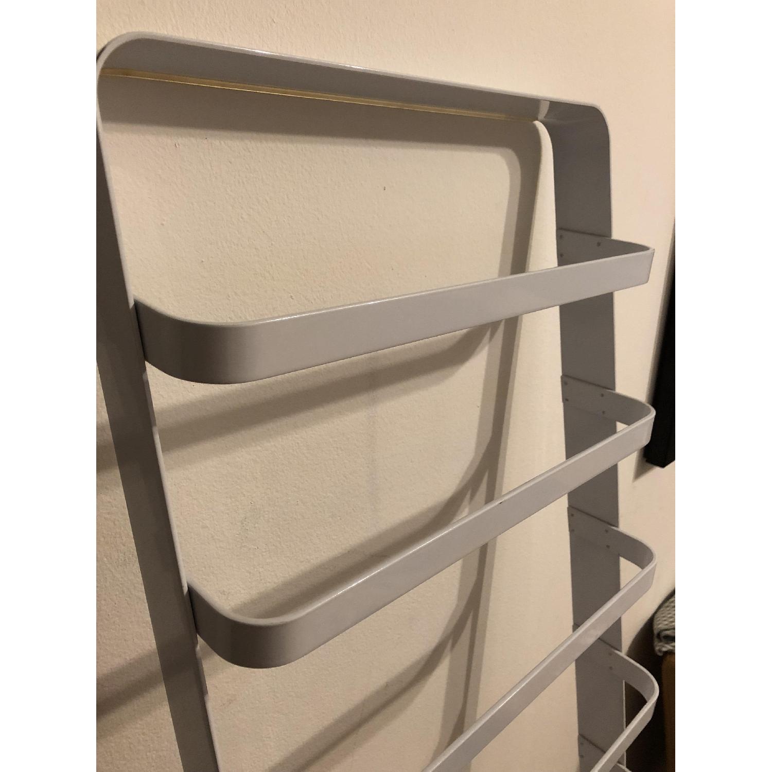 CB2 White Metal Leaning Rack - AptDeco