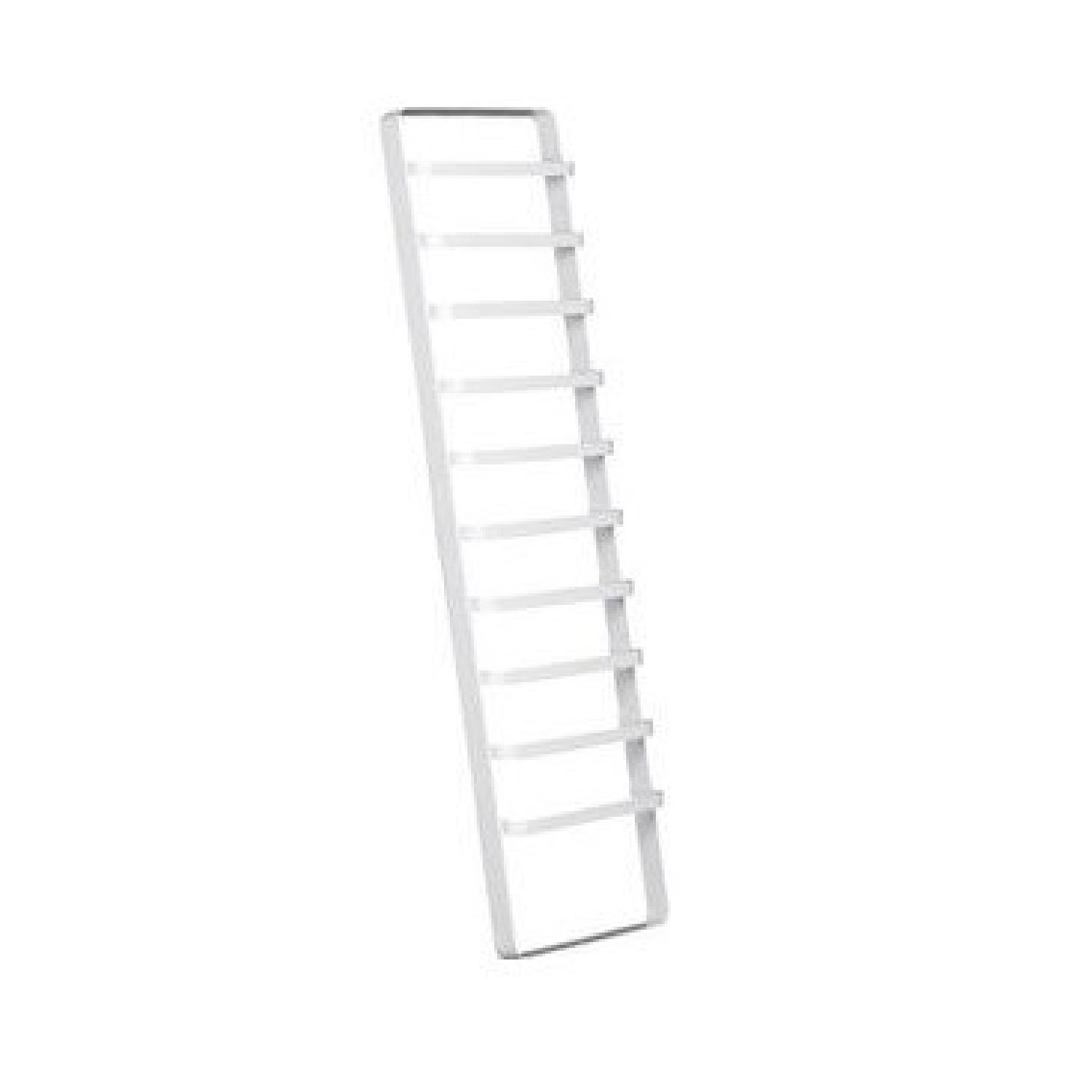 CB2 White Metal Leaning Rack - AptDeco