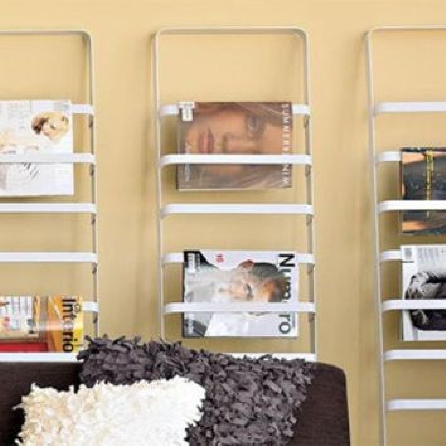 CB2 White Metal Leaning Rack - AptDeco