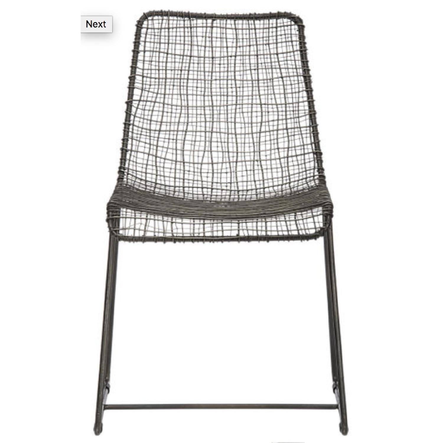 CB2 Reed Black Wire Chair - AptDeco