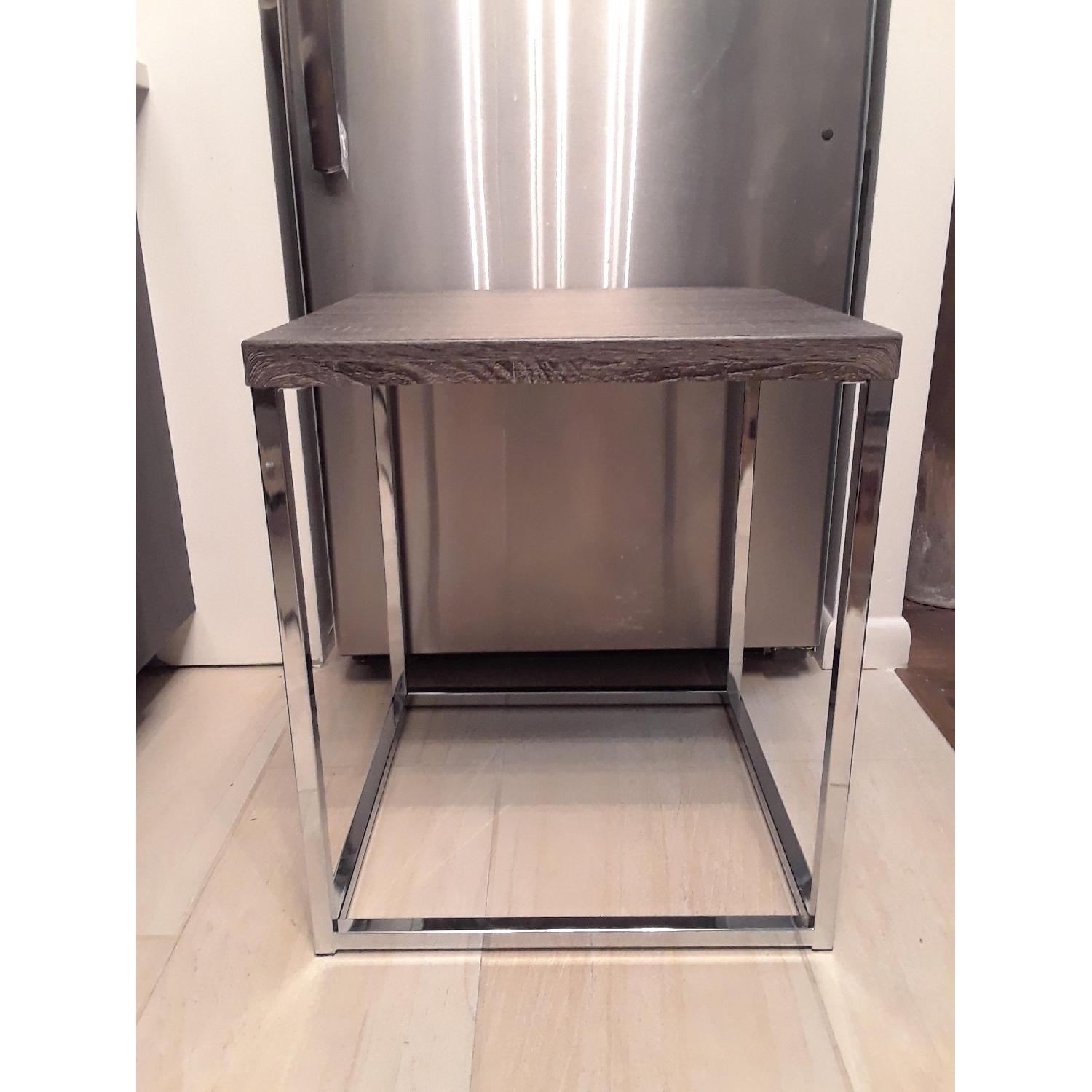 Modern Dark Grey Side Table - AptDeco