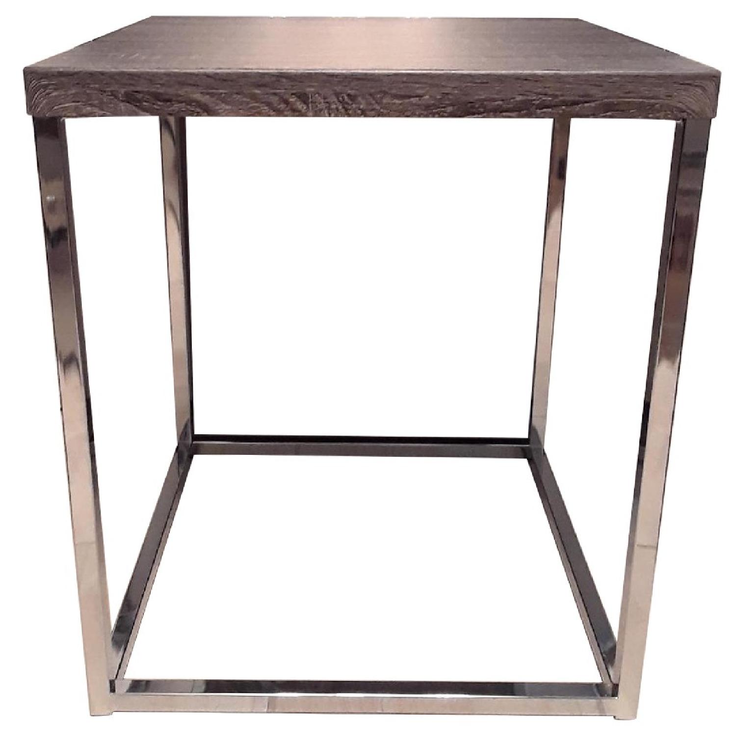 Modern Dark Grey Side Table - AptDeco