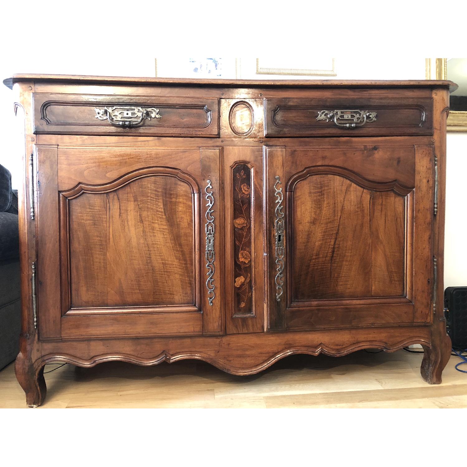 French Antique Walnut Buffet/Server - AptDeco
