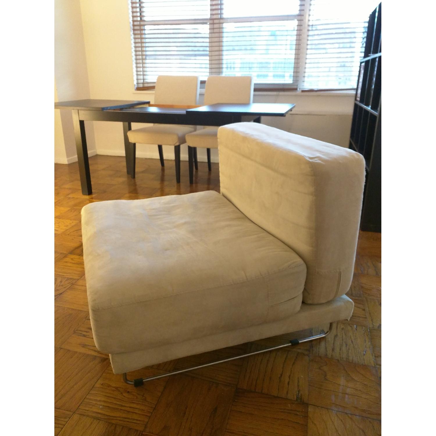 Suede Lounge Chair - AptDeco