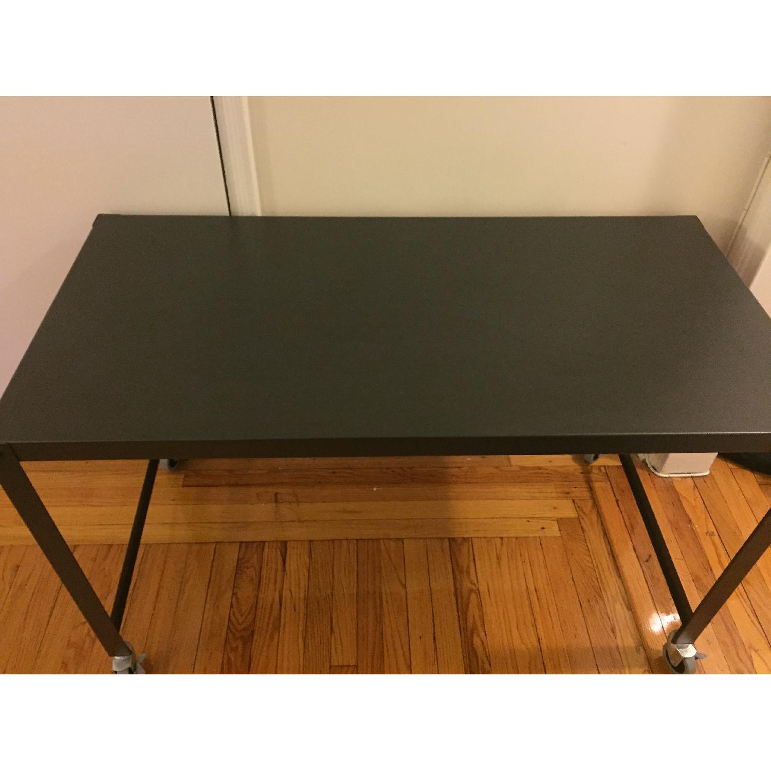 CB2 Go-Cart Carbon Rolling Desk - AptDeco