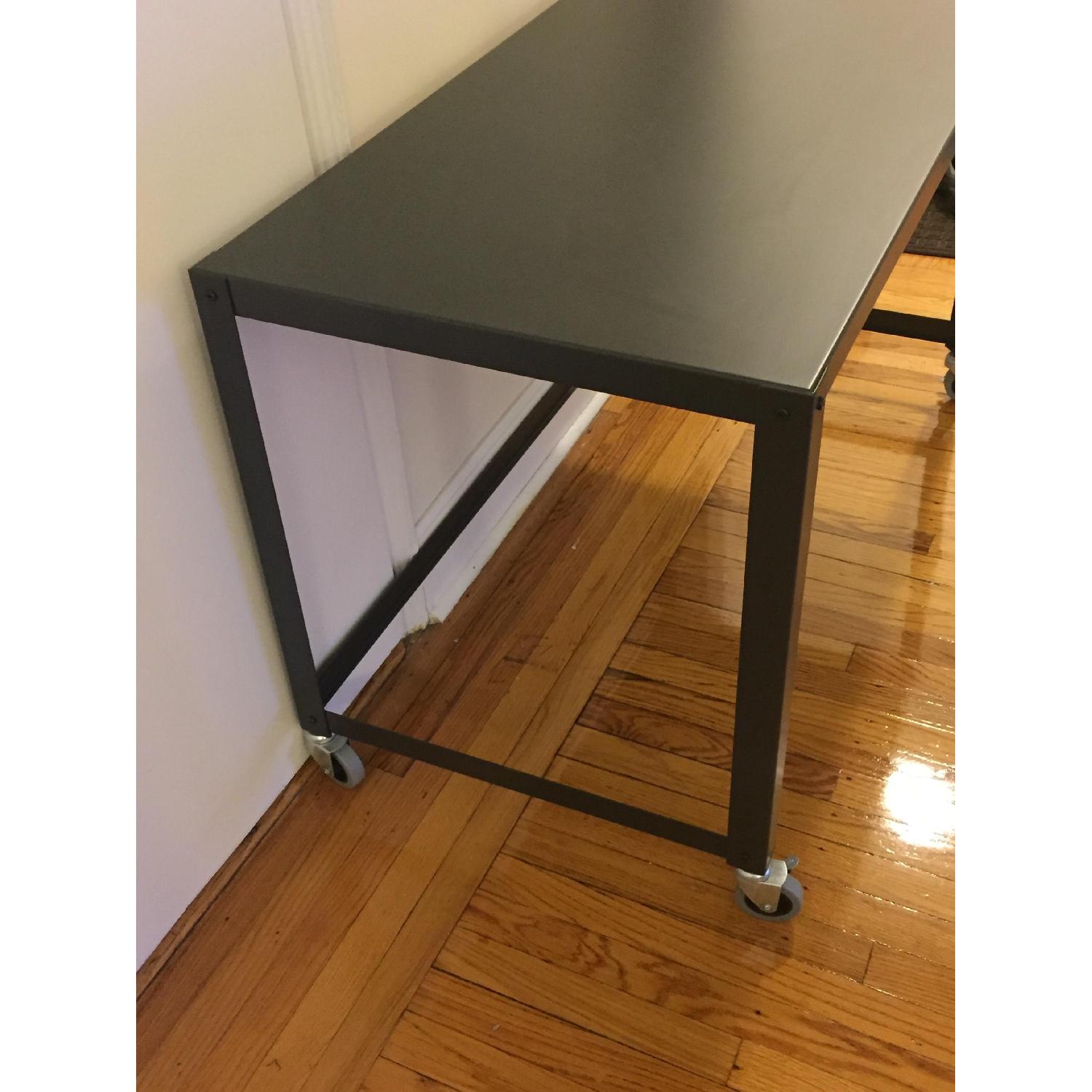 CB2 Go-Cart Carbon Rolling Desk - AptDeco