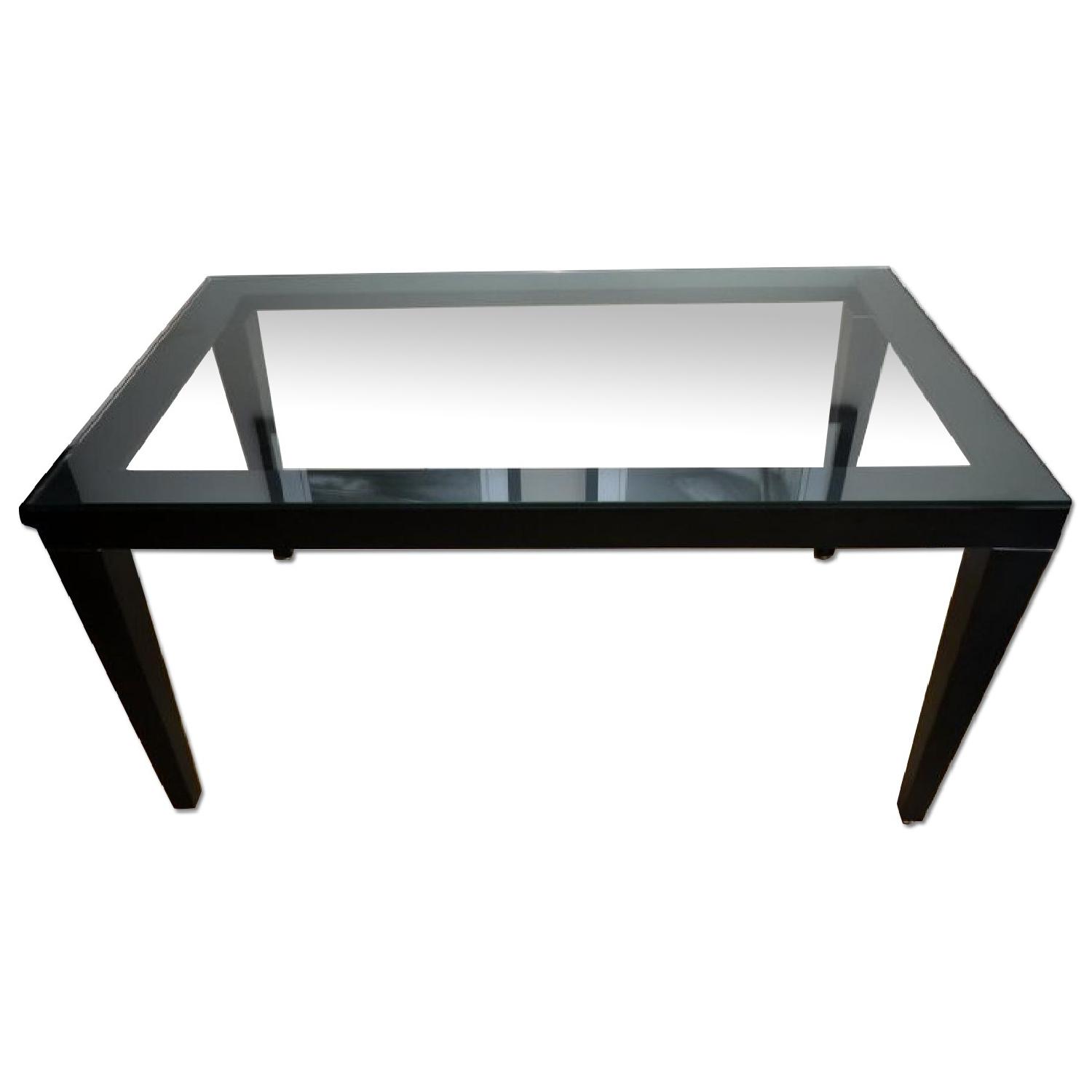 Glass Topped Table - AptDeco