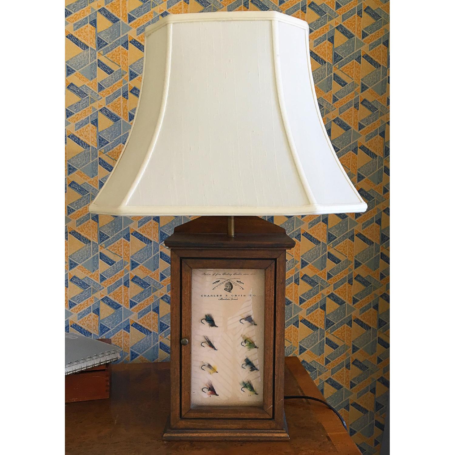 Vintage Orvis Fly Fishing Table Lamp - AptDeco