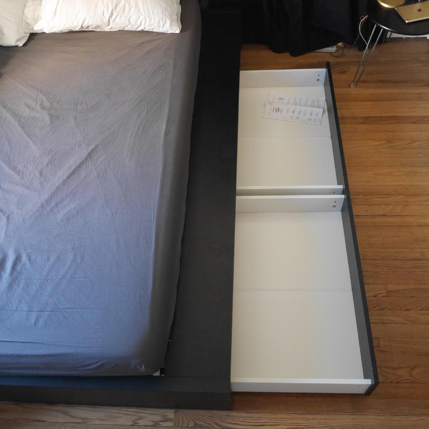 BoConcept Black/Brown Queen Limo Platform Bed w/ Storage - AptDeco