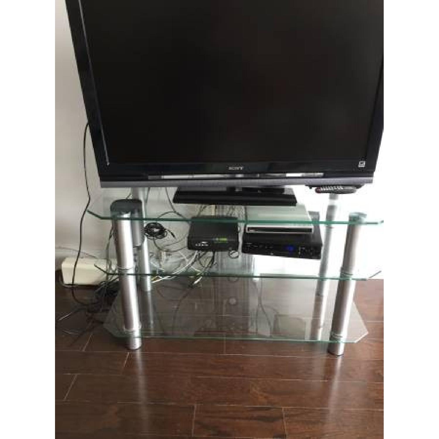 Modern Glass Media Console - AptDeco