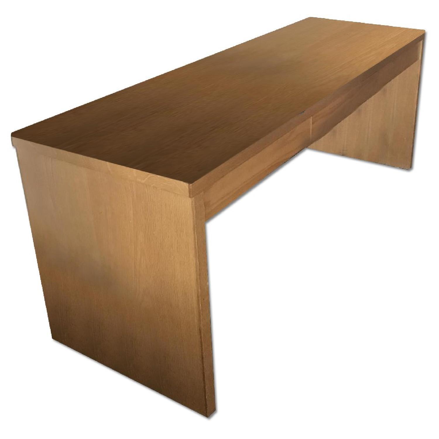 Solid Wood Desk w/ 3 Drawers - AptDeco