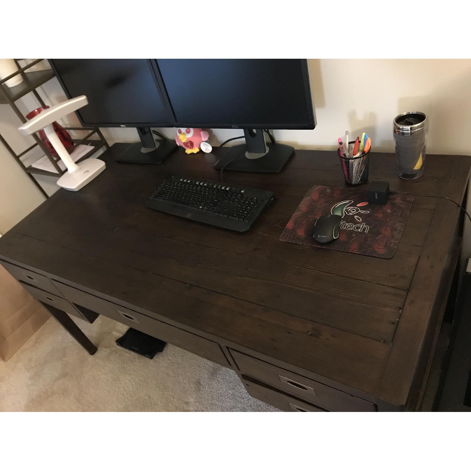 Crate & Barrel Morris Wood Desk - AptDeco