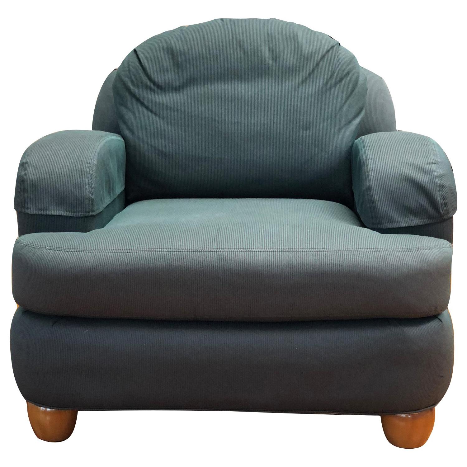 Ethan Allen Radius Armchair in Green - AptDeco