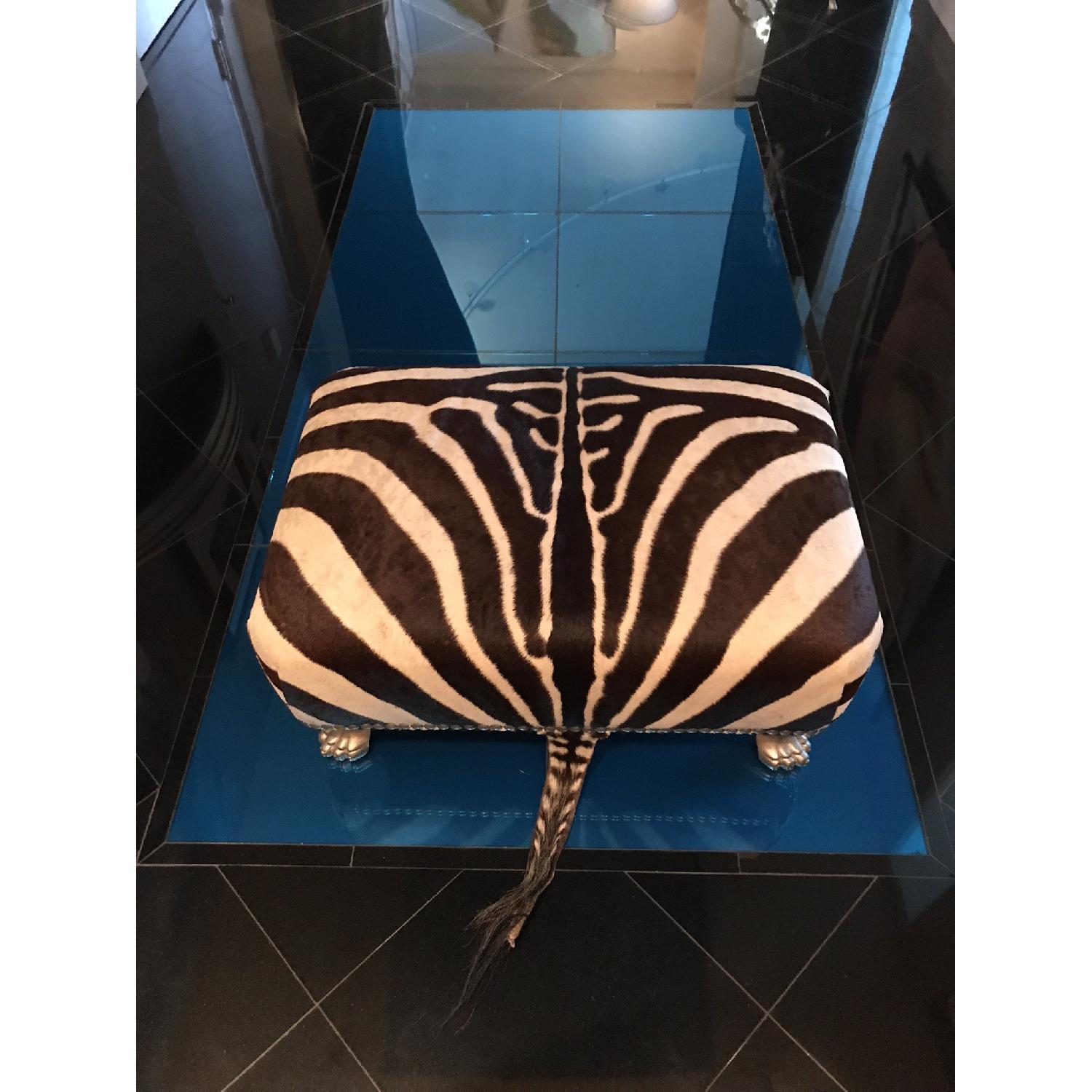 Custom Zebra Skin Bench - AptDeco