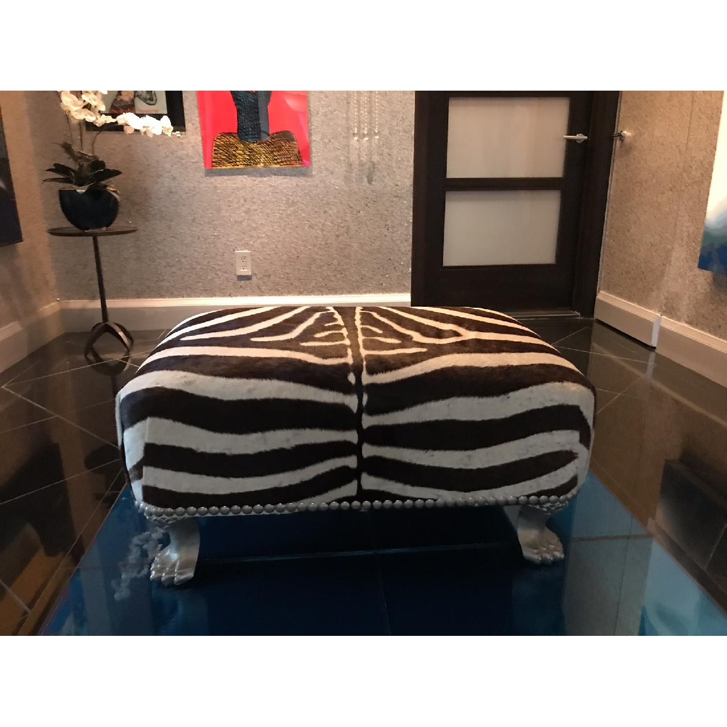 Custom Zebra Skin Bench - AptDeco