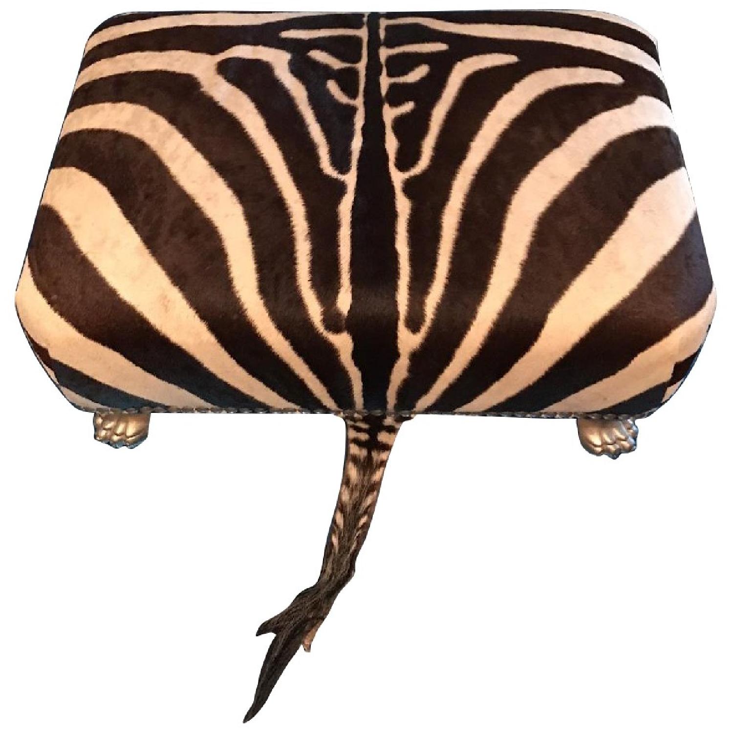 Custom Zebra Skin Bench - AptDeco