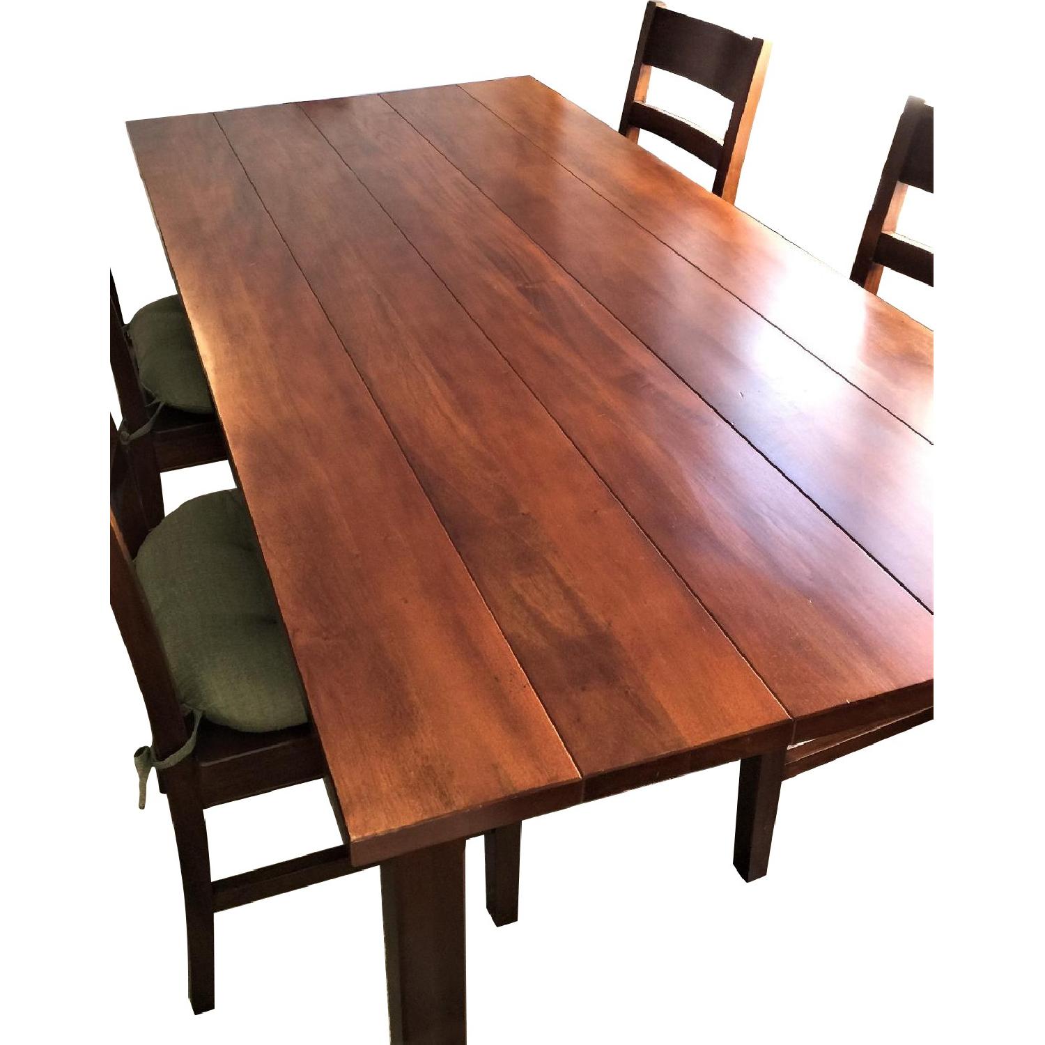 Crate & Barrel Italian Dining Table w/ 4 Chairs - AptDeco