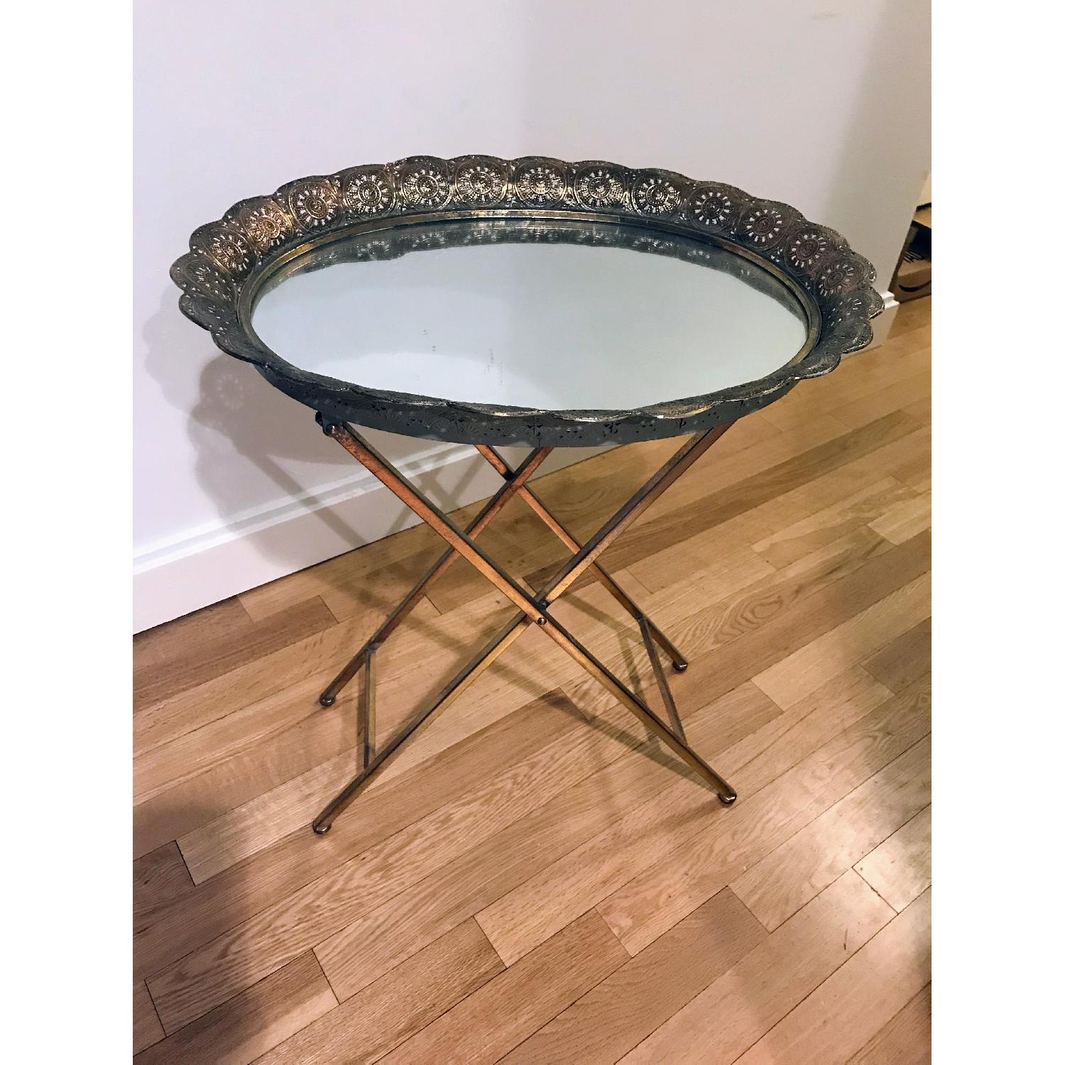 HomeGoods Antique Gold Tray Table