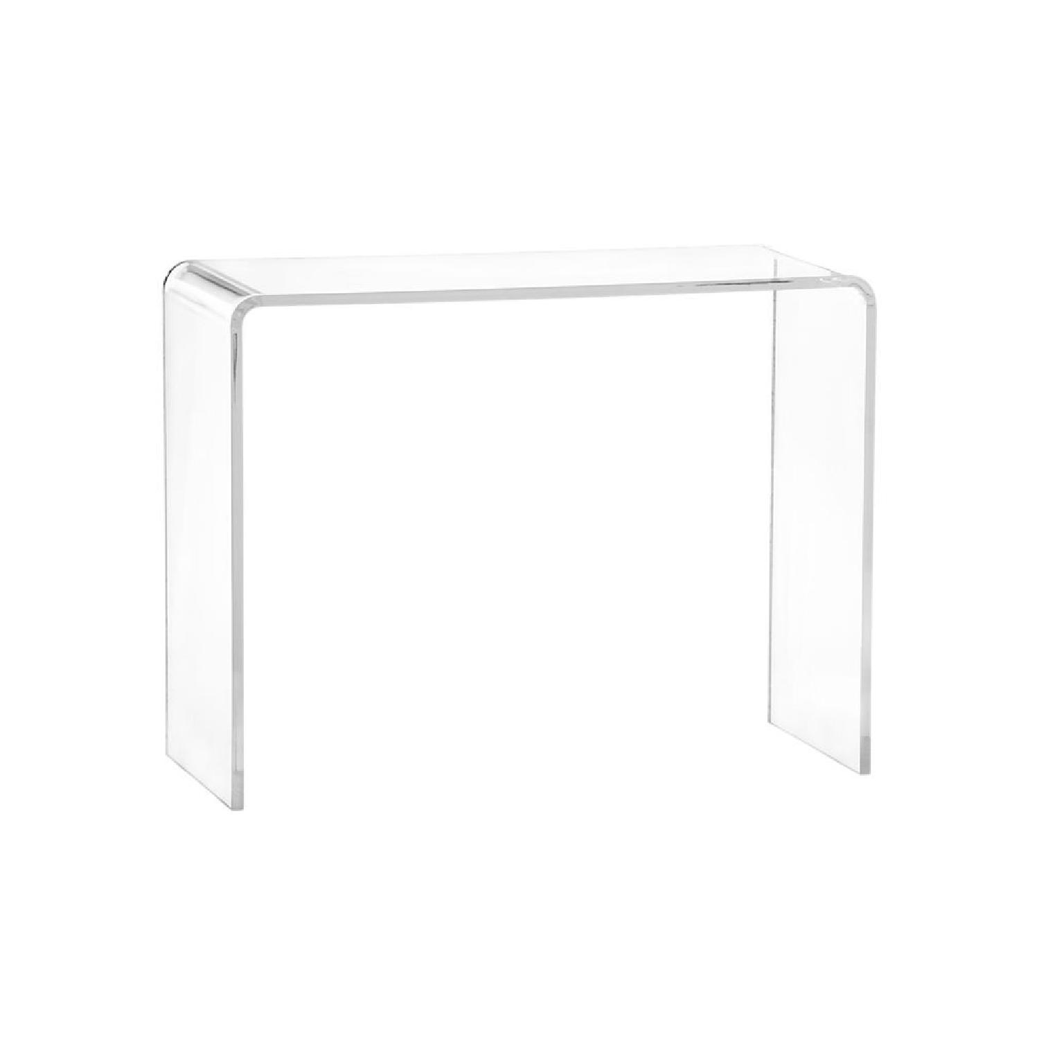 CB2 Peekaboo Acrylic Console Table - AptDeco