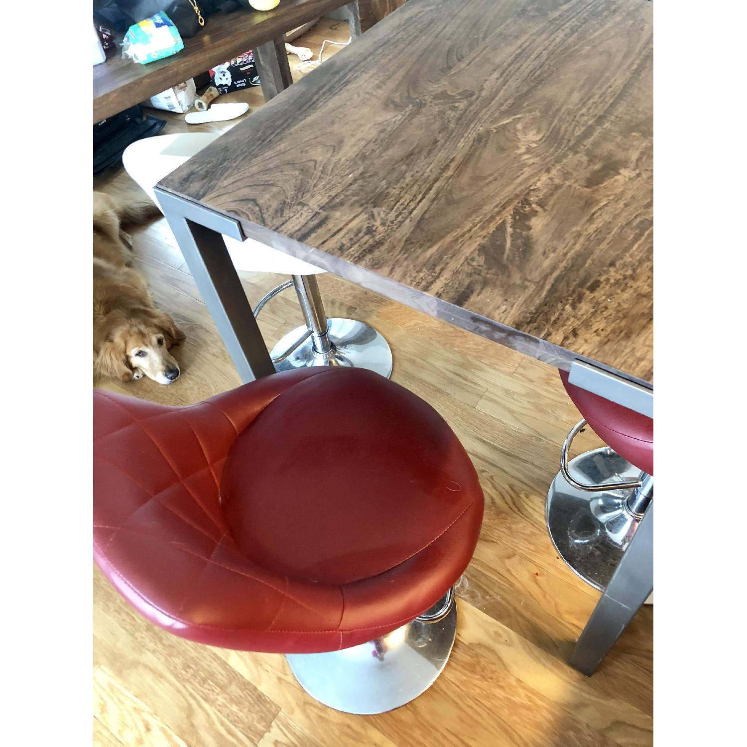 CB2 Stilt 2-Top Counter Table w/ 4 Bar Stools - AptDeco