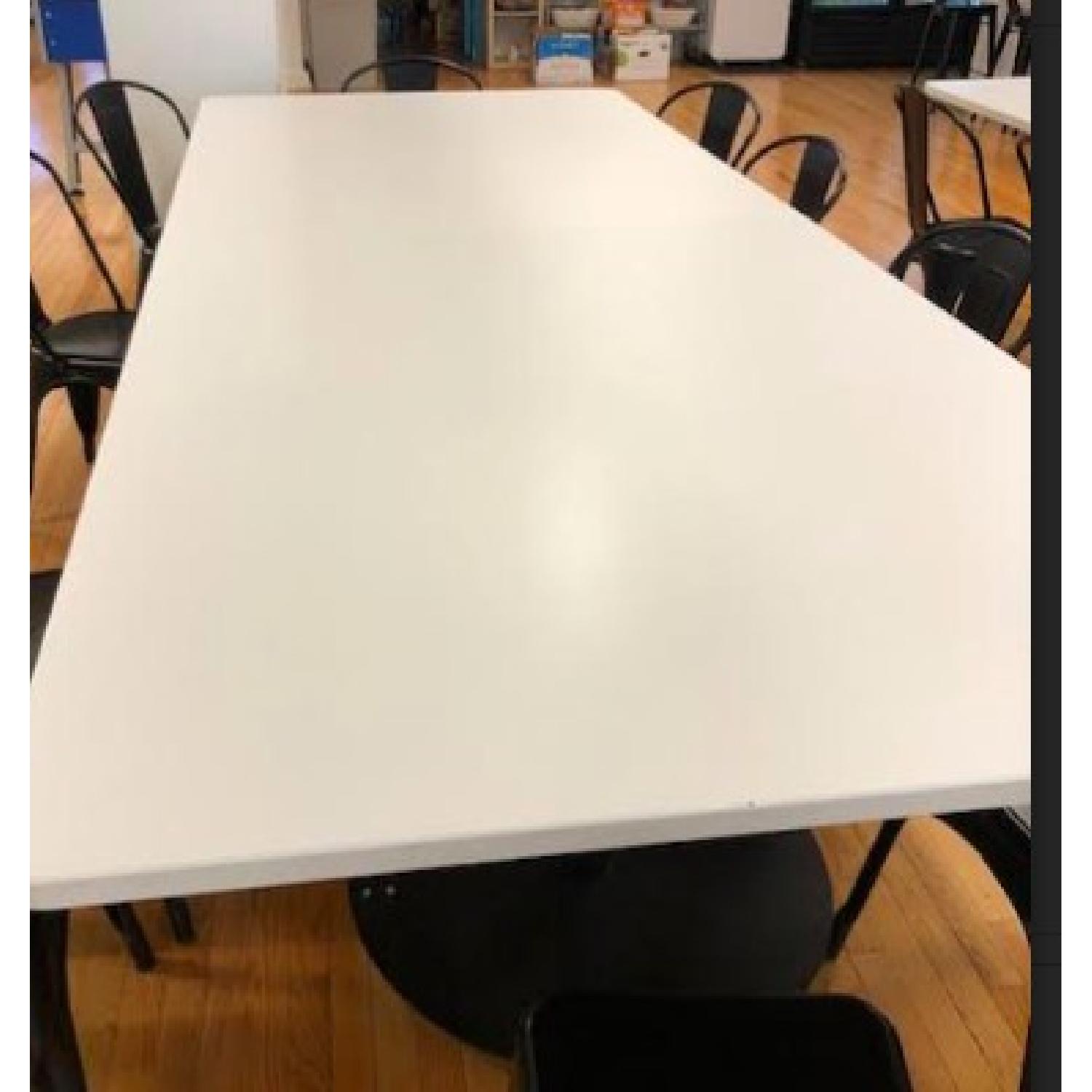 White Plastic Cafeteria Style Tables - AptDeco