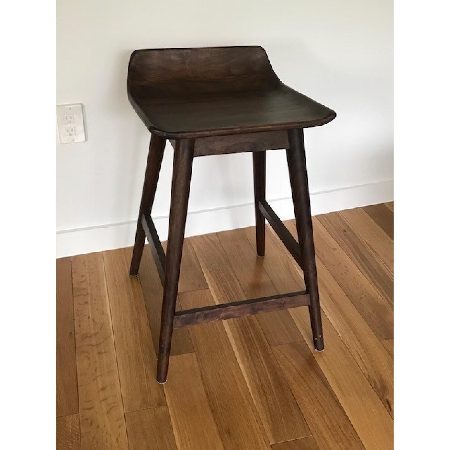 CB2 Wainscott Wood Counter Stools - AptDeco