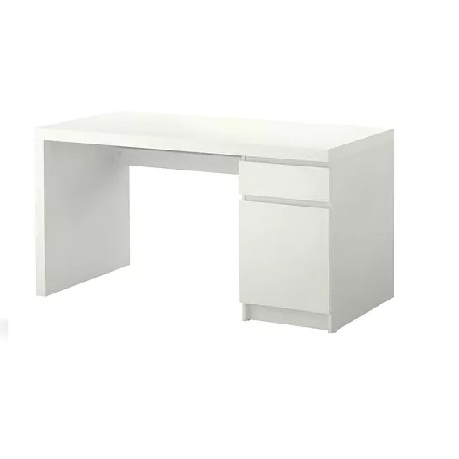 Ikea Malm White Desk - AptDeco