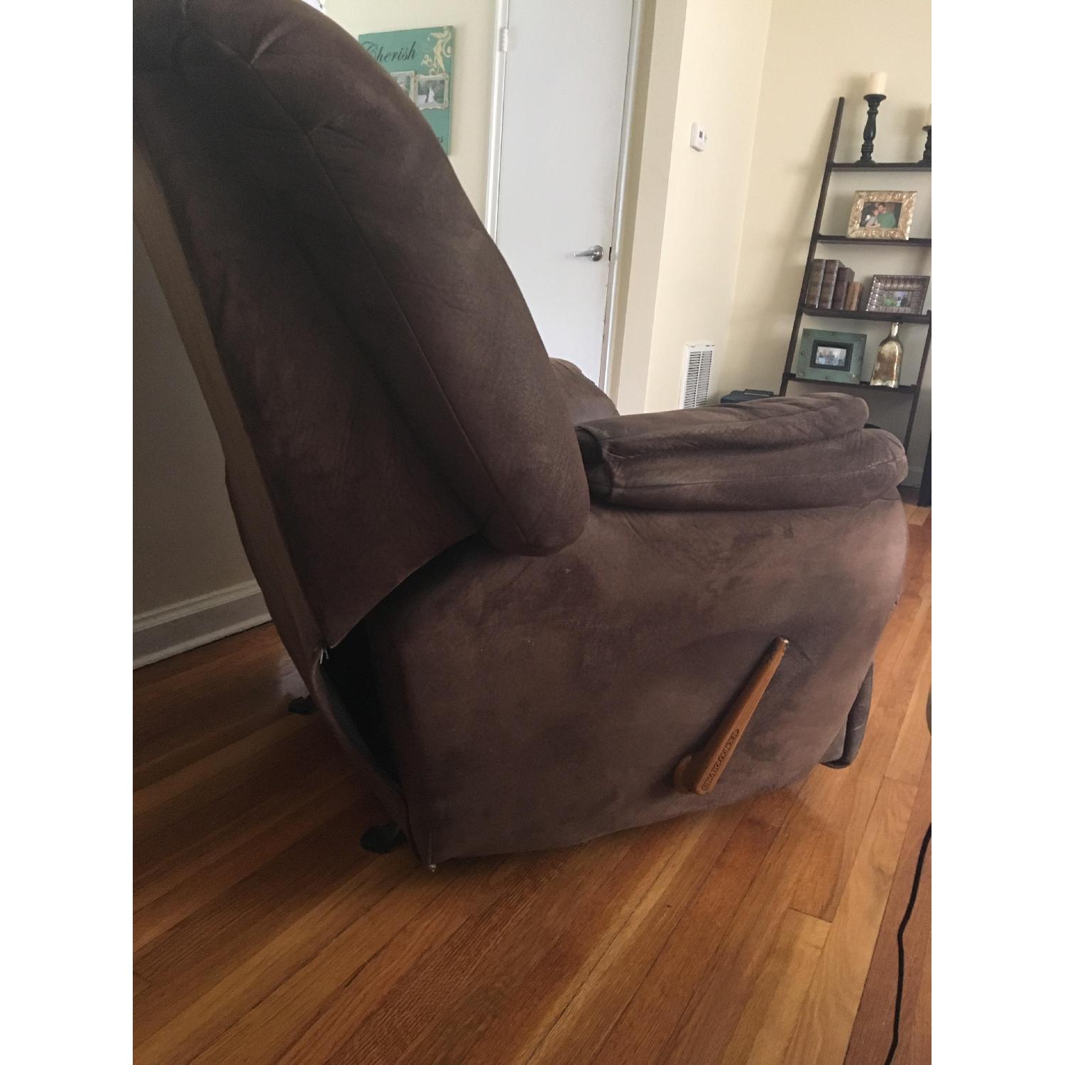 Brown Microfiber Rocker Recliner - AptDeco